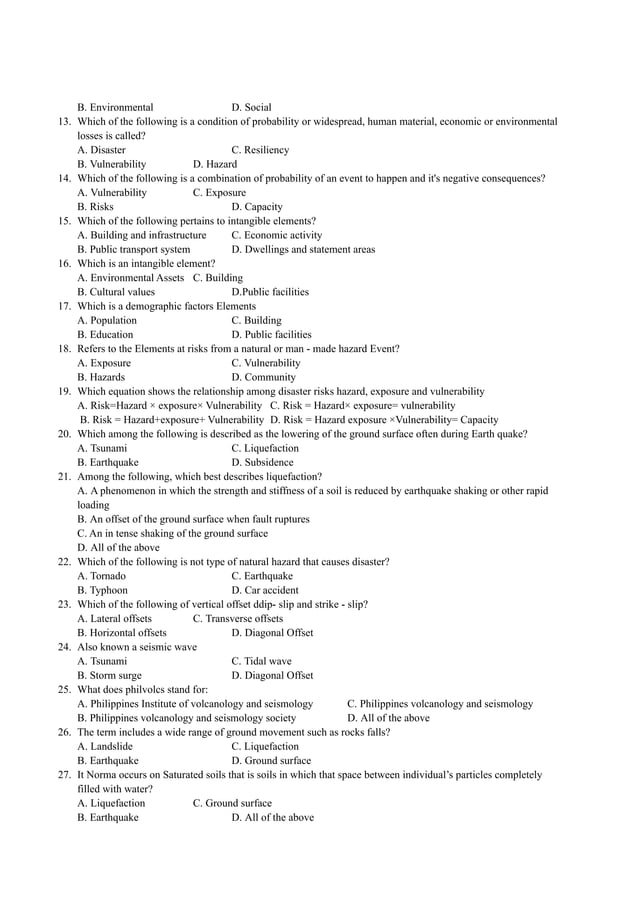 readiness risk reductions questionnaires | PDF