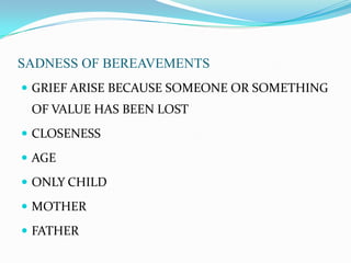 Breavement grief counseling | PPTX