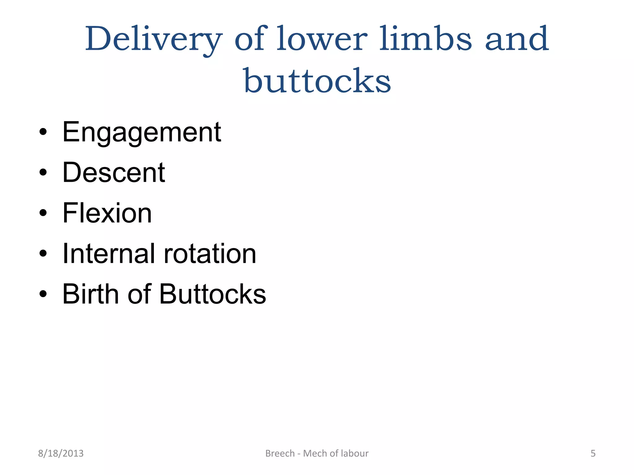 Breech mech of labour | PPTX