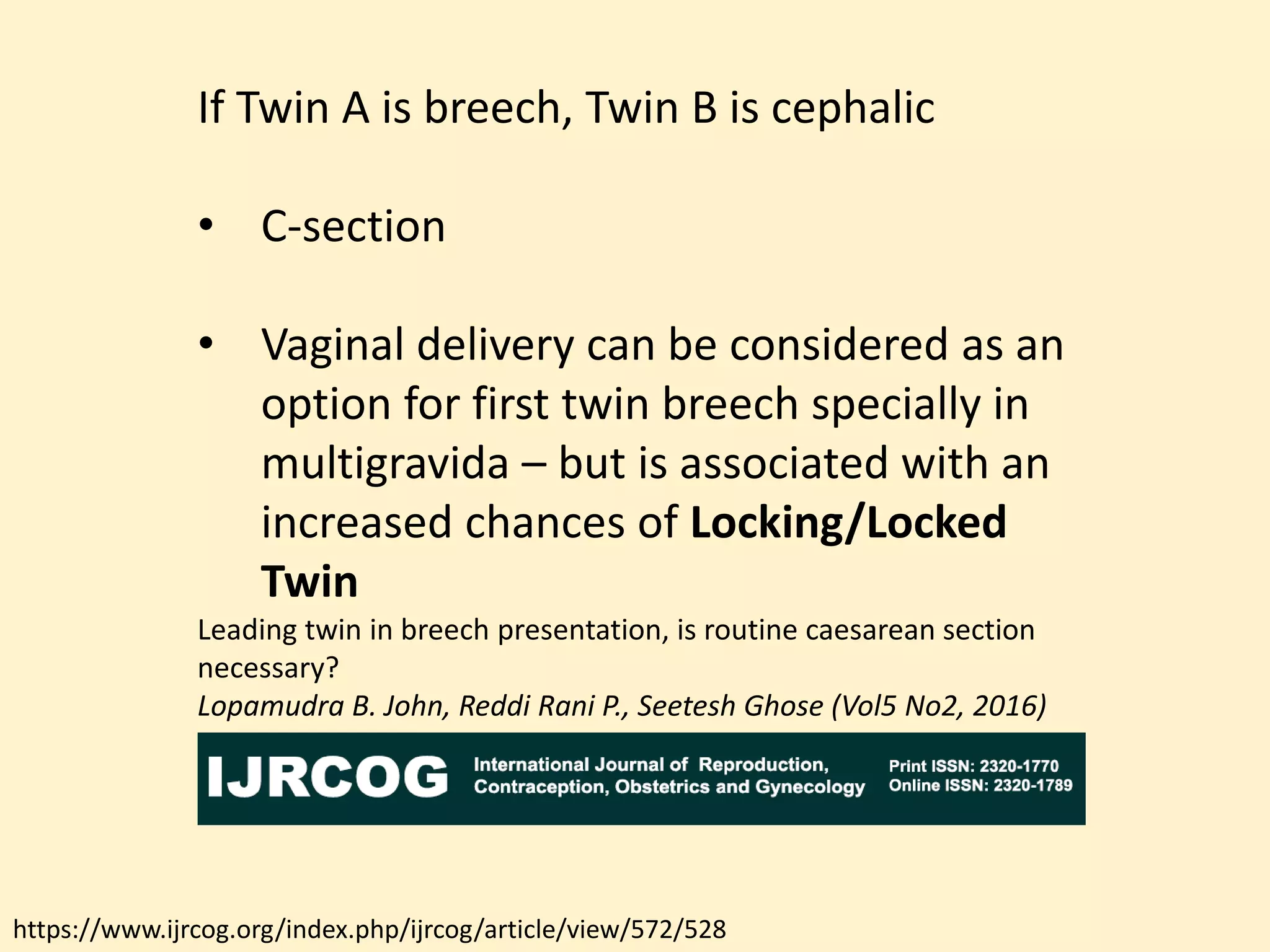 Breech Delivery | PPTX