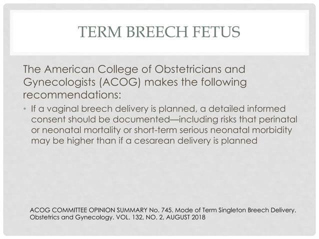 Steps in Partial & Complete Breech Delviery | PPT
