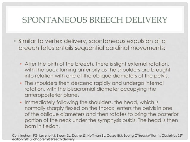 Steps in Partial & Complete Breech Delviery | PPT