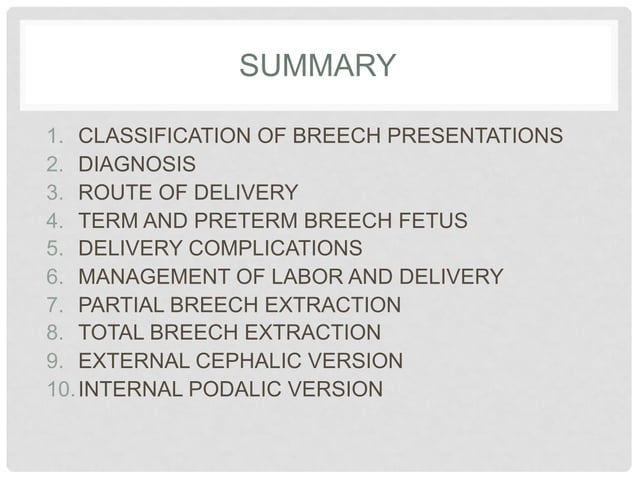 Steps in Partial & Complete Breech Delviery | PPT