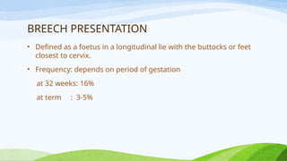 breech_mudaliar source obstretics and gynecology | PPTX