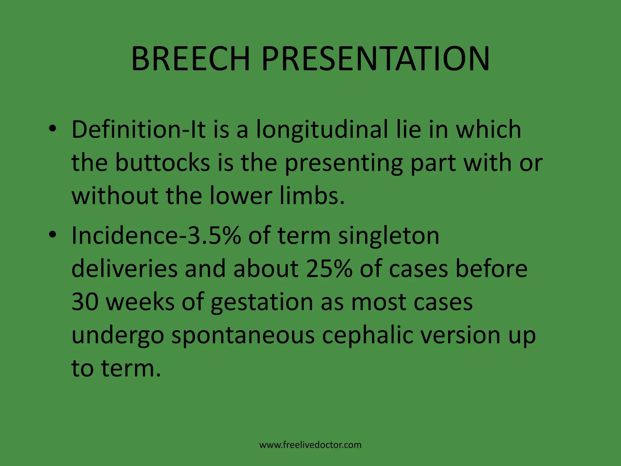 Breech presentation | PPTX