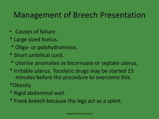 Cause of breech presentation store