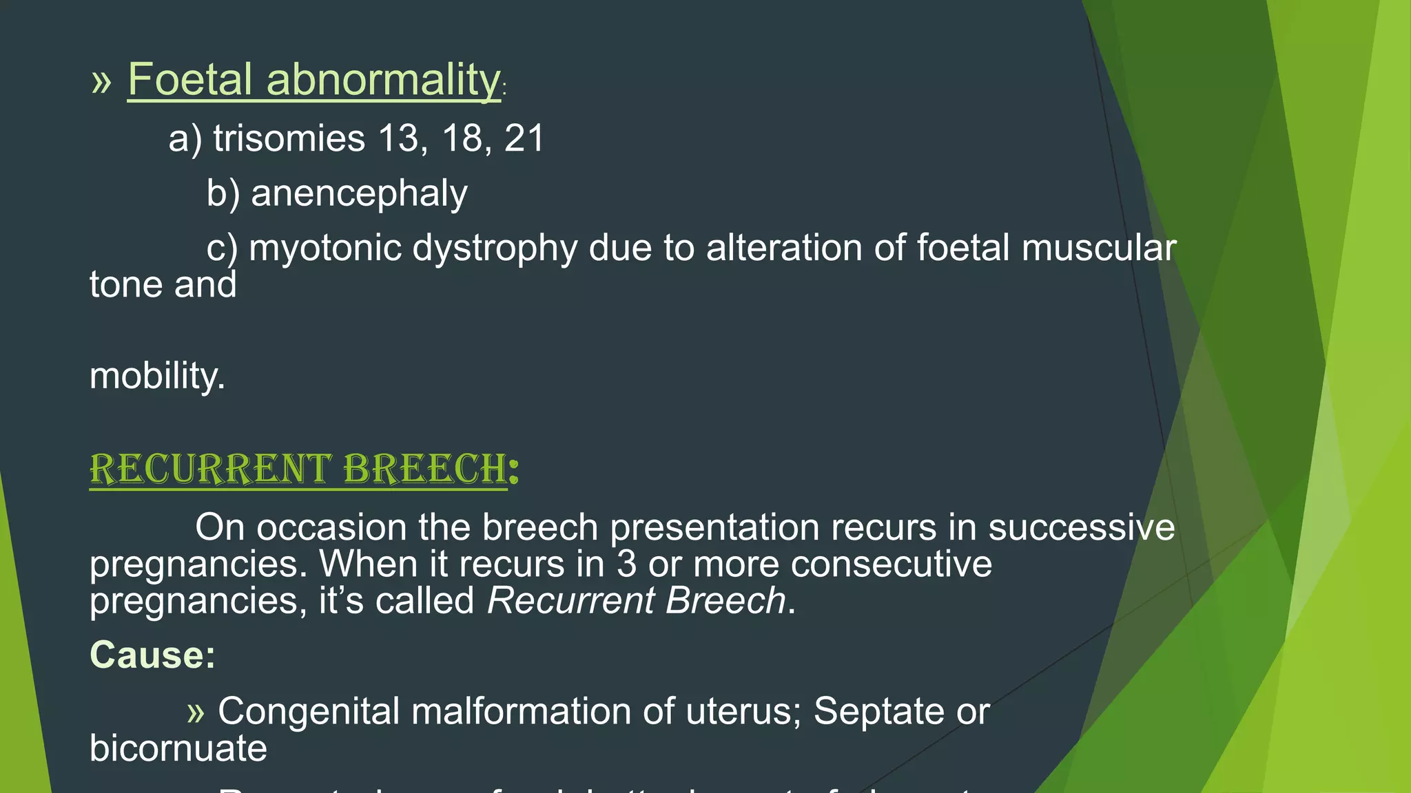 Breech presentation | PPT