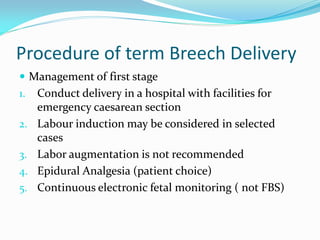 Breech Presentation | PDF