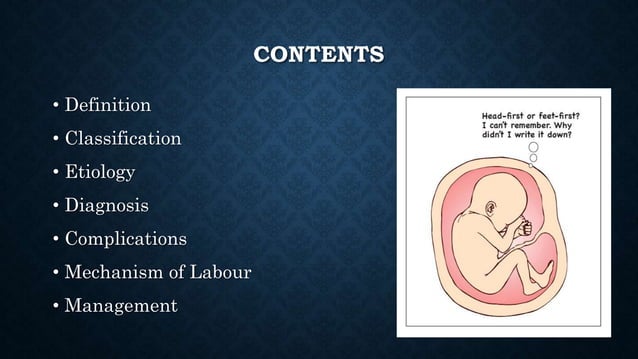 Breech presentation | PPTX | Pregnancy | Reproductive Health