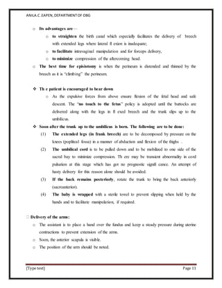 Breech presentation | DOCX