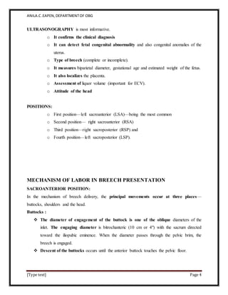 Breech presentation | DOCX