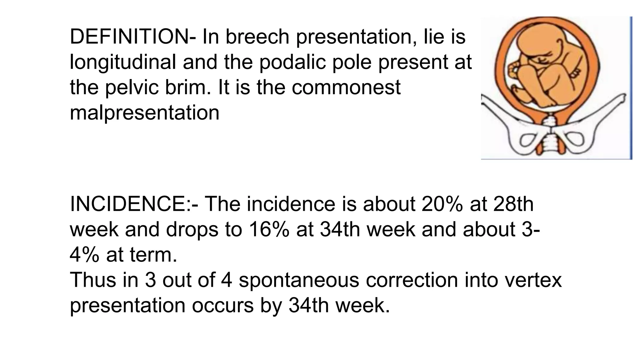 Breech presentation..pptx | Pregnancy | Reproductive Health