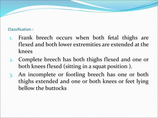 Aetiology Classification and management of breech presentation.pptx