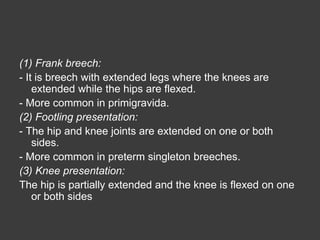 BREECH_PRESENTATION.ppt The main notions for determining the diagnosis ...