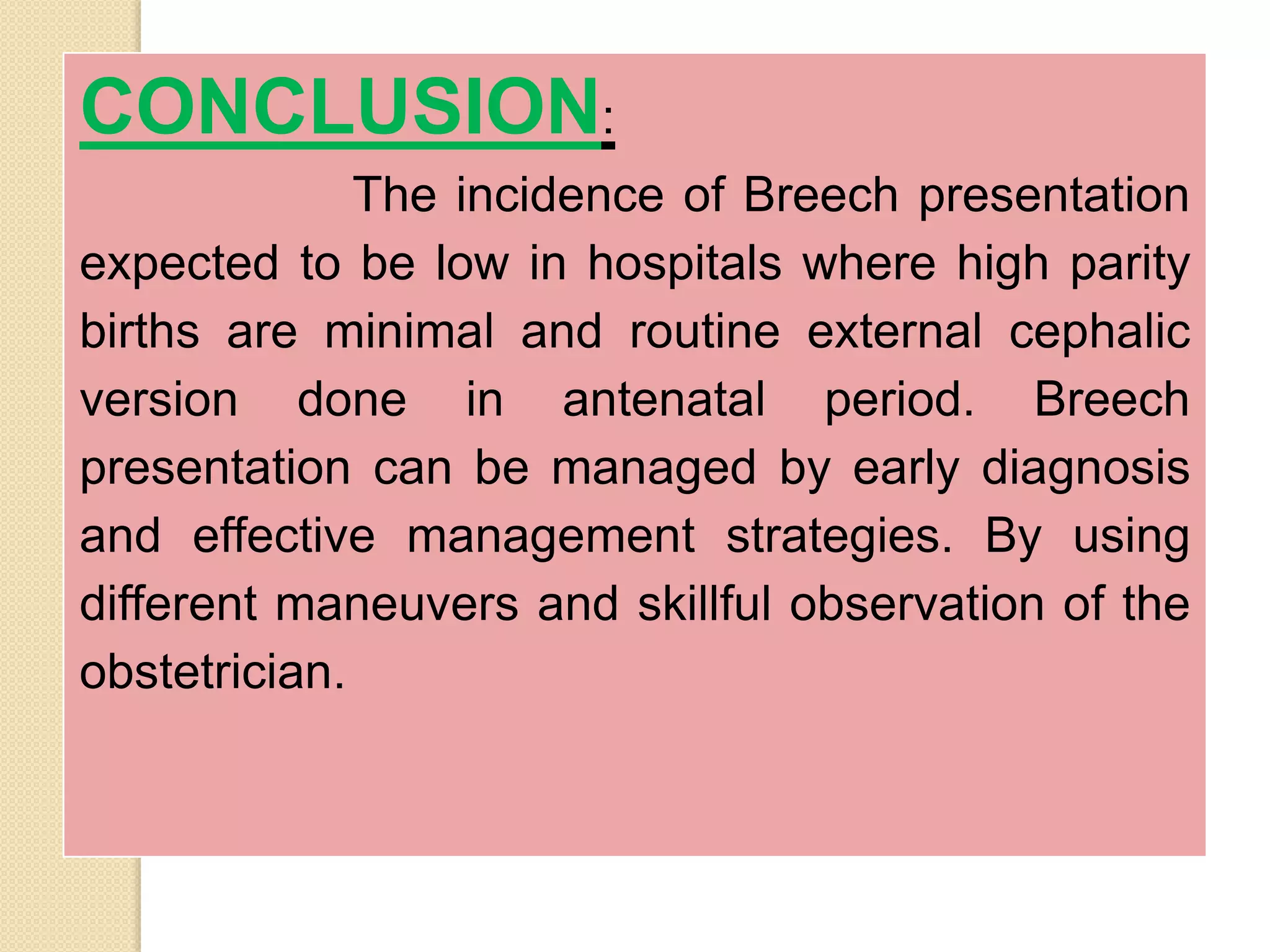 Breech presentation | PPTX