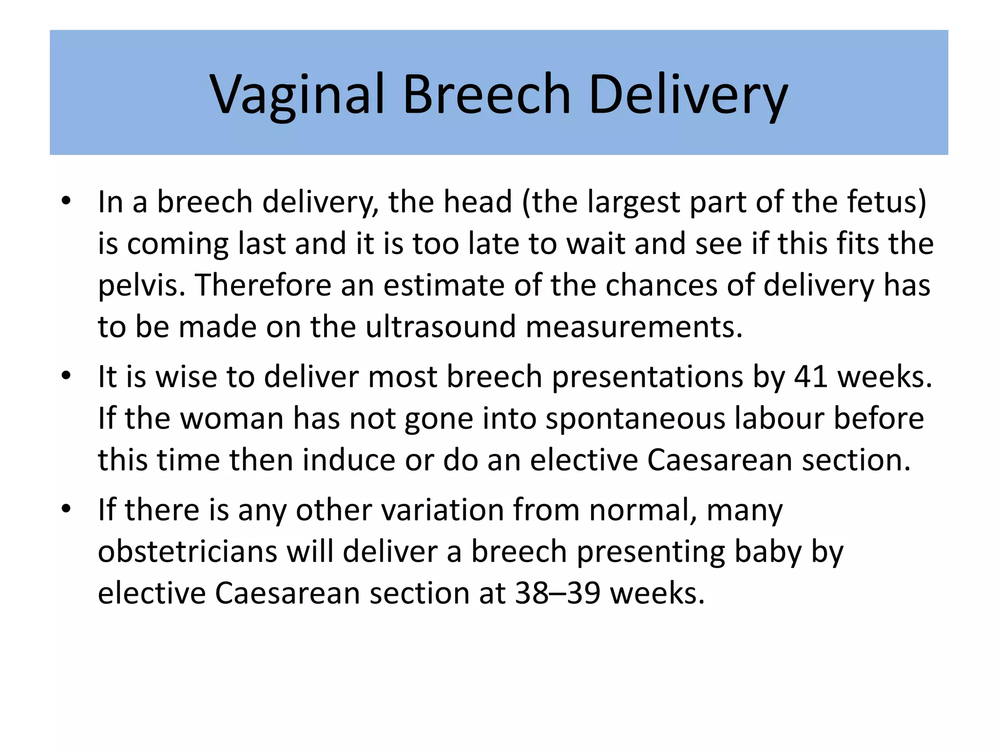 Breech presentation and delivery | PPTX