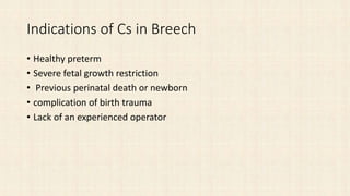 Breech presentation [autosaved] | PPT