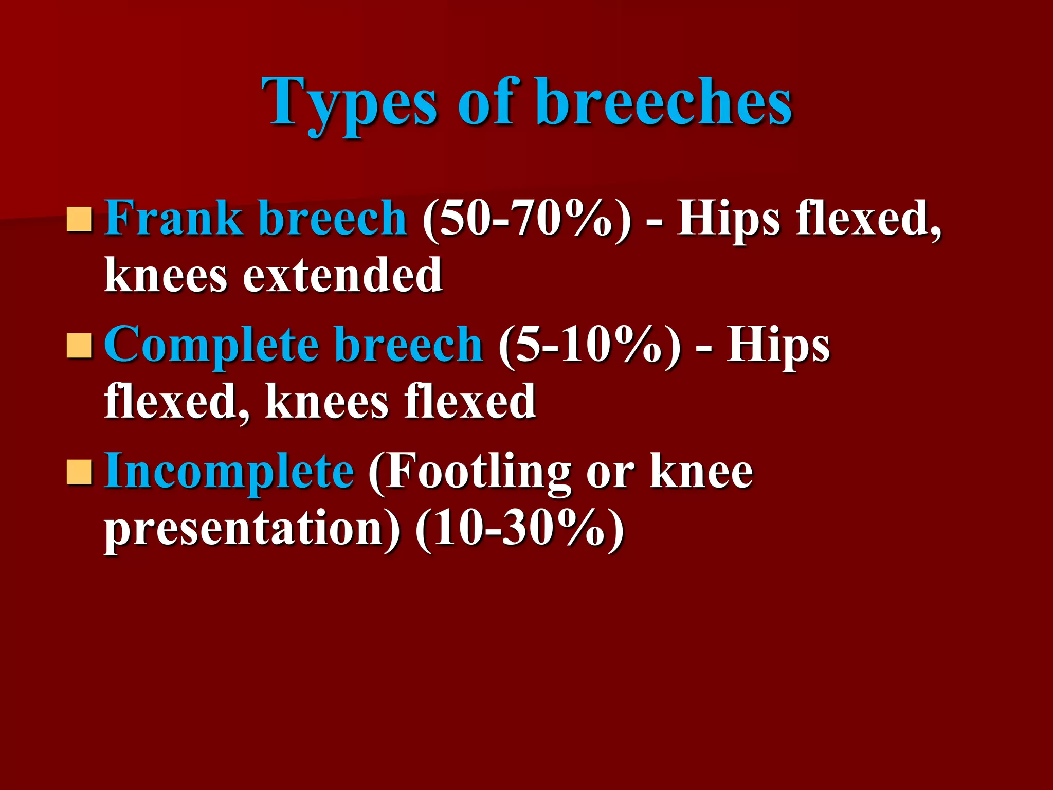 Breech Presentation & transverse lie.ppt