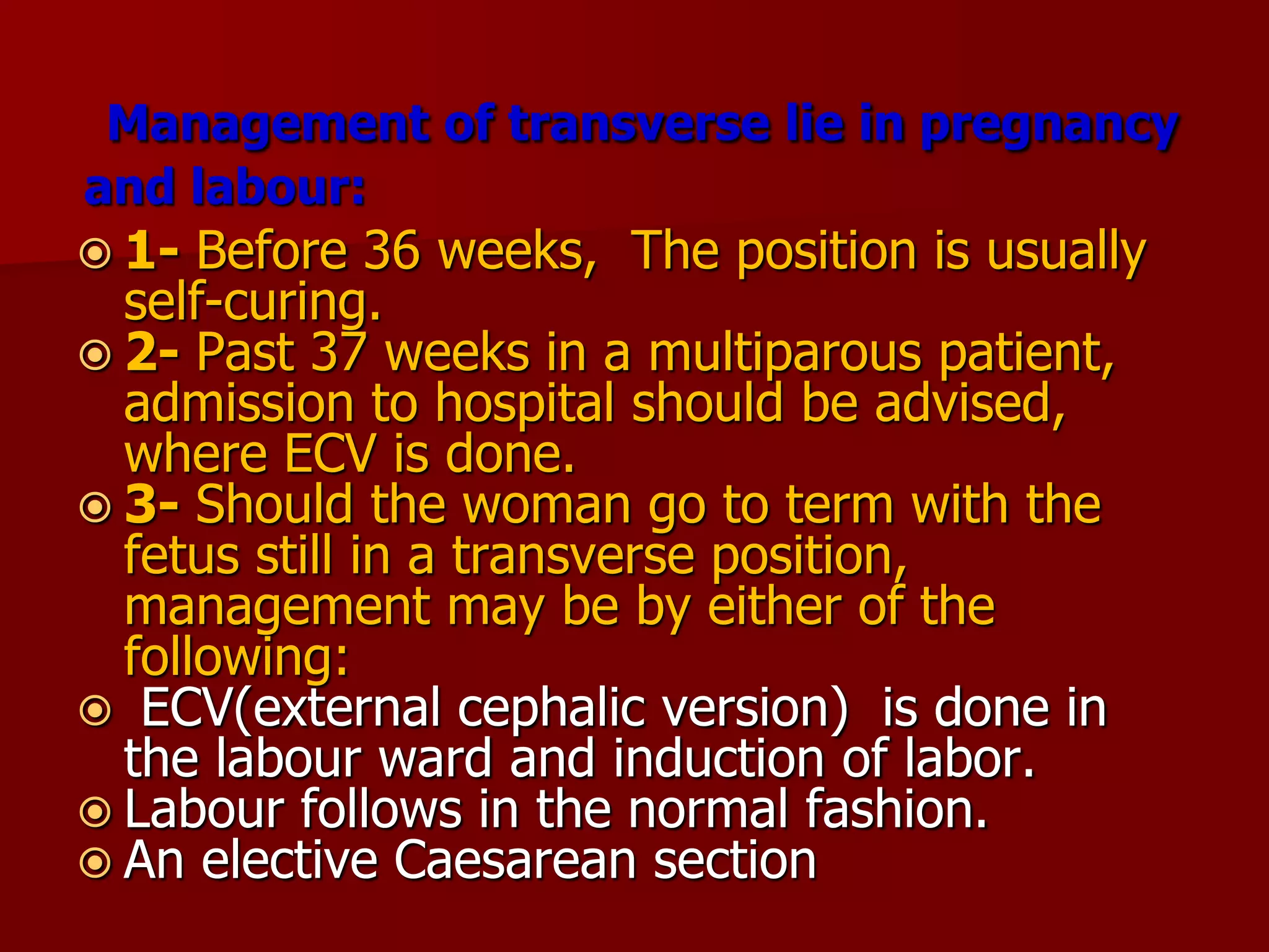 Breech Presentation & transverse lie.ppt