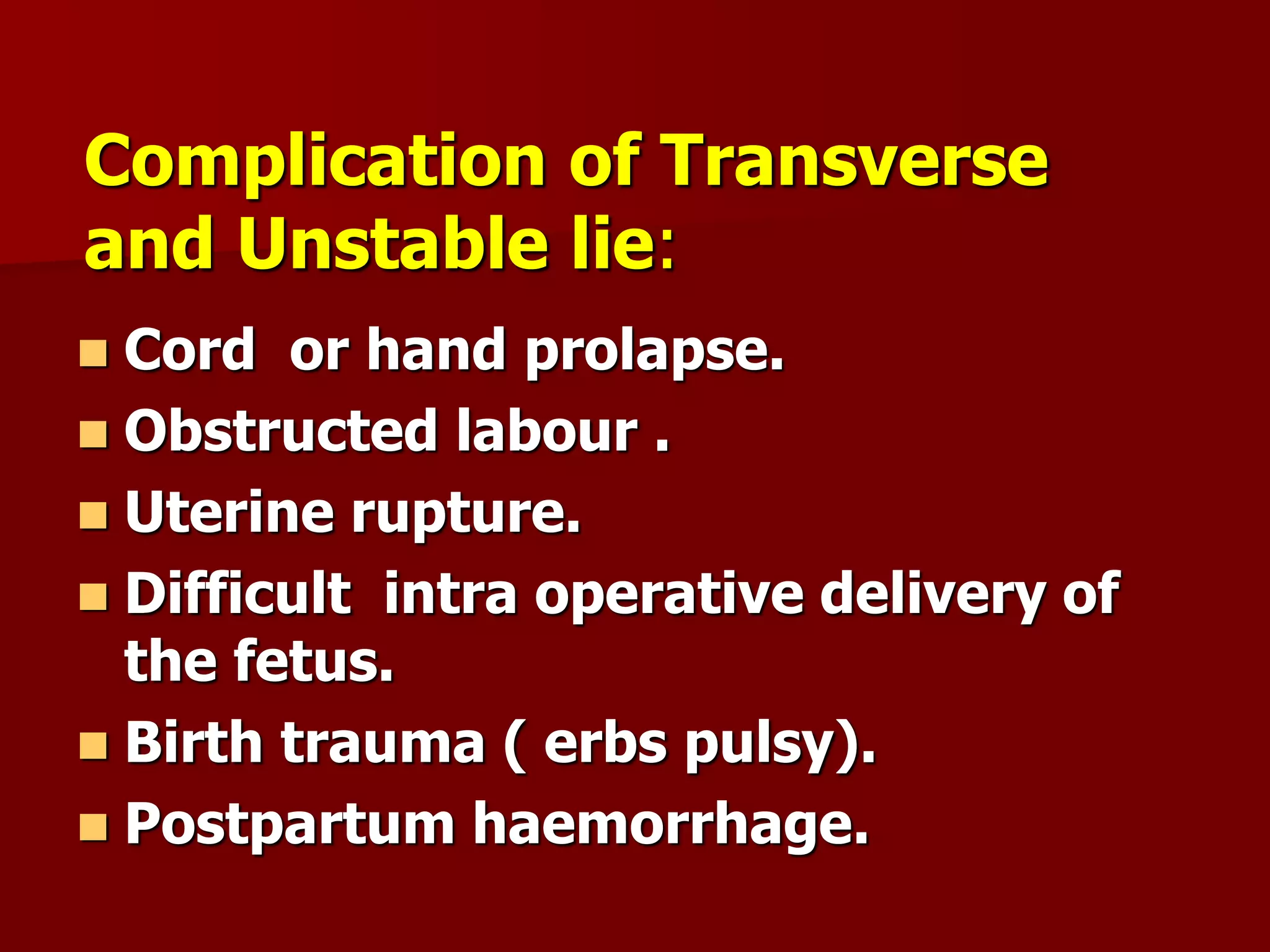 Breech Presentation & transverse lie.ppt