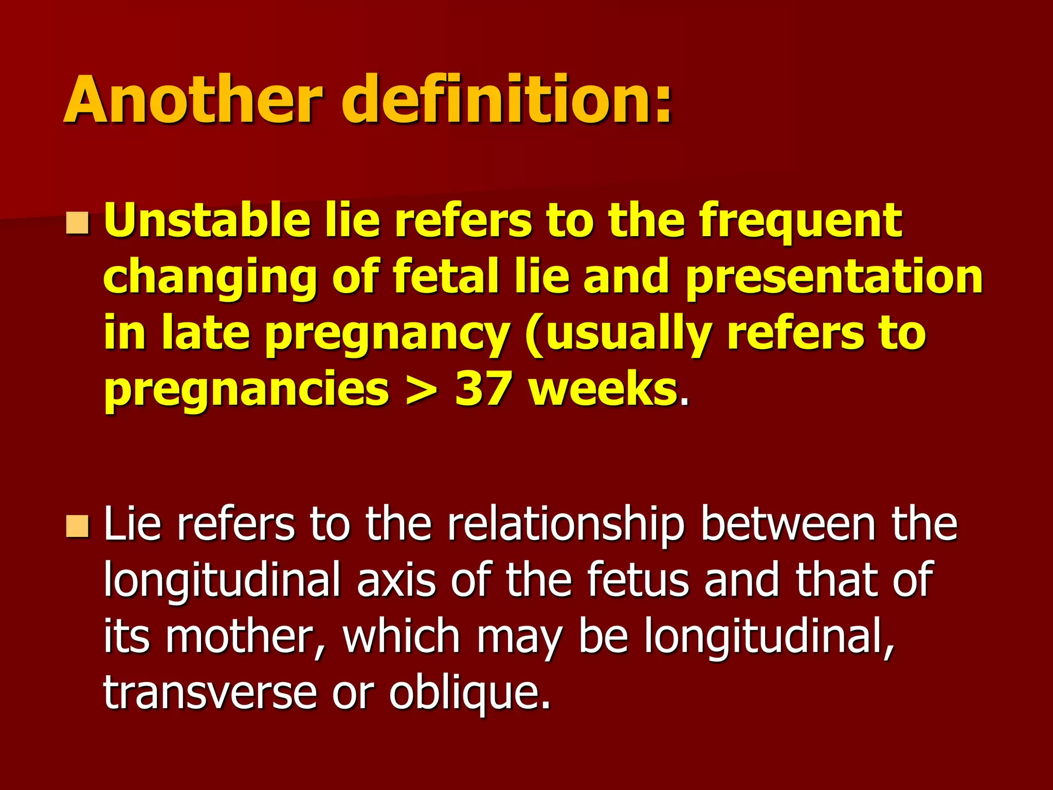 Breech Presentation & transverse lie.ppt