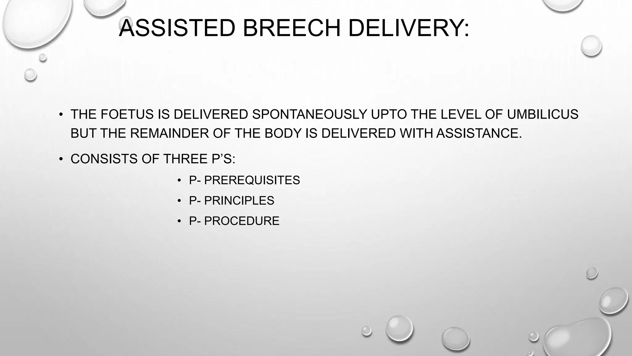 breech presentation vaginal delivery.pptx | Pregnancy | Reproductive Health