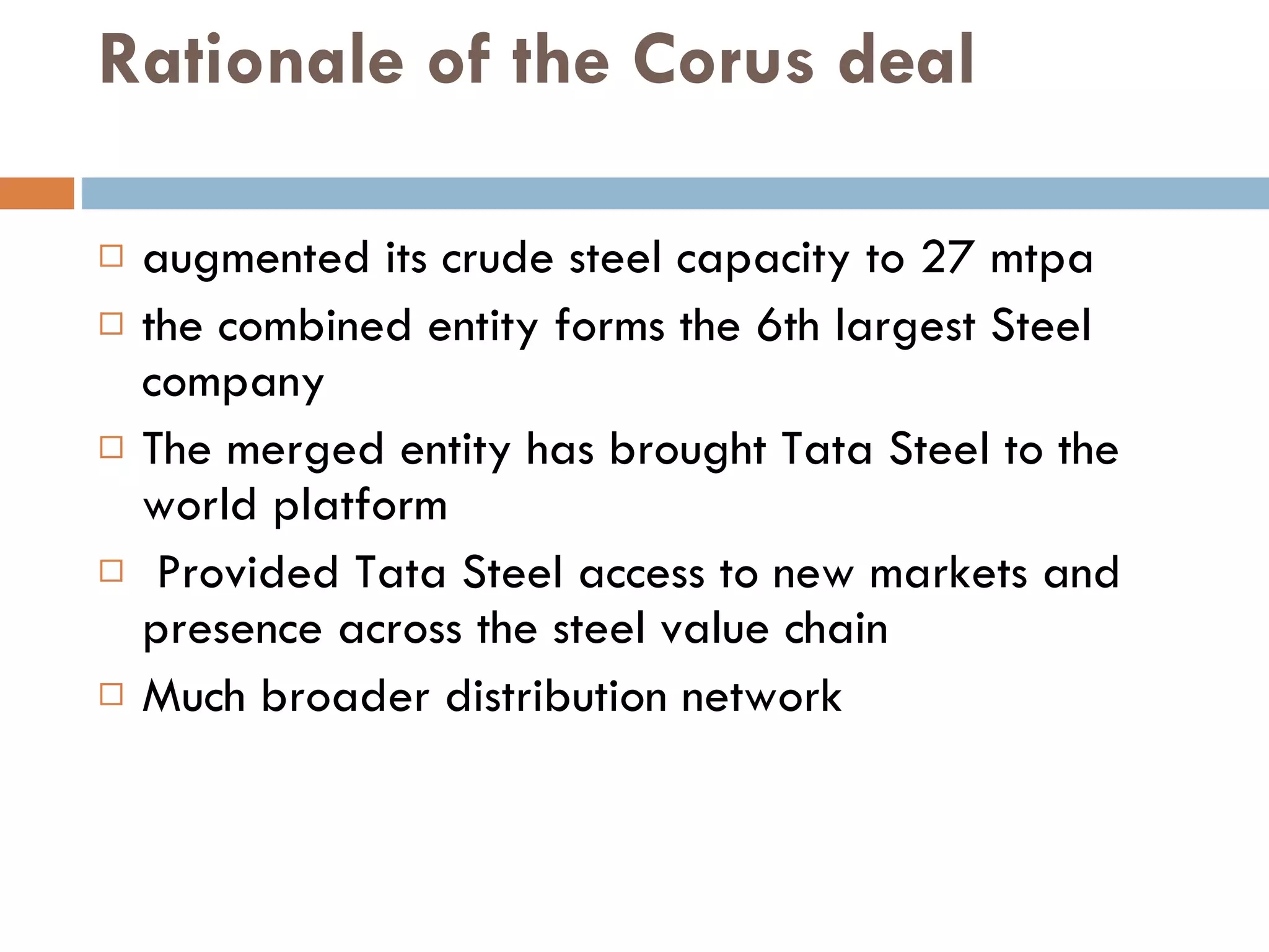 tata corus merger | PPT