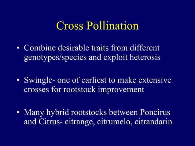 Breeding of Citrus Fruits | PPT | Gardening | Home & Garden