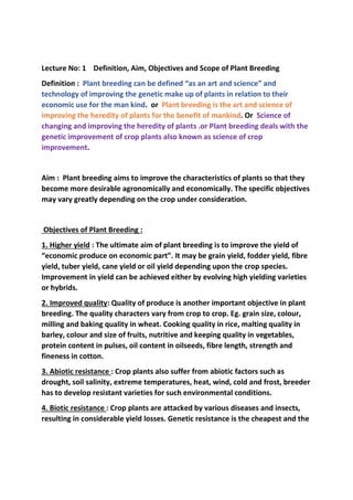 Breeding field crops | PDF