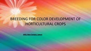 Breeding for color development. | PPTX
