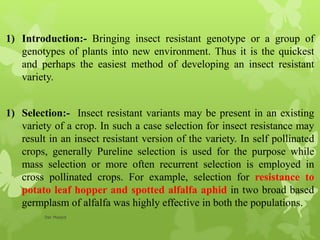 Breeding for pest stress in vegetables | PPTX