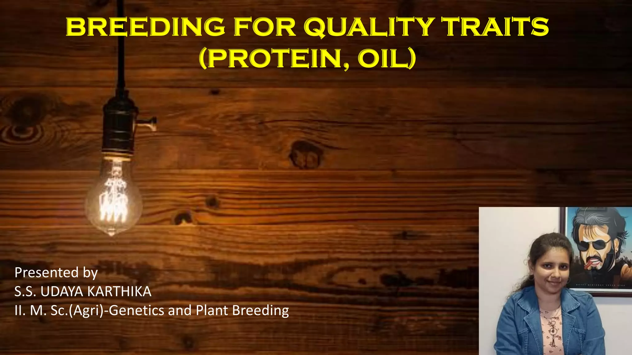Breeding for quality traits (protein,oil) | PDF