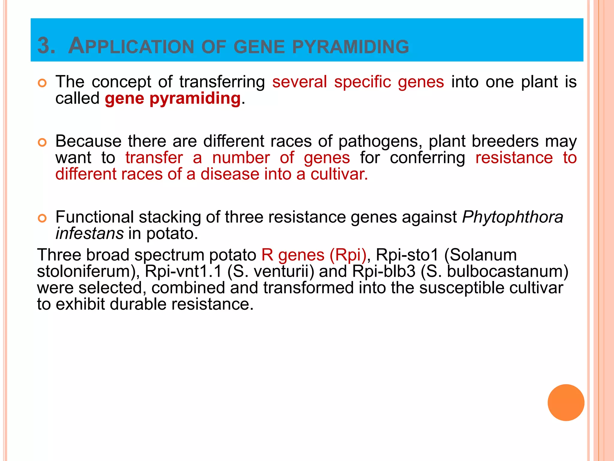 Breeding for resistance to disease and insect pests(biotic stress) | PPTX
