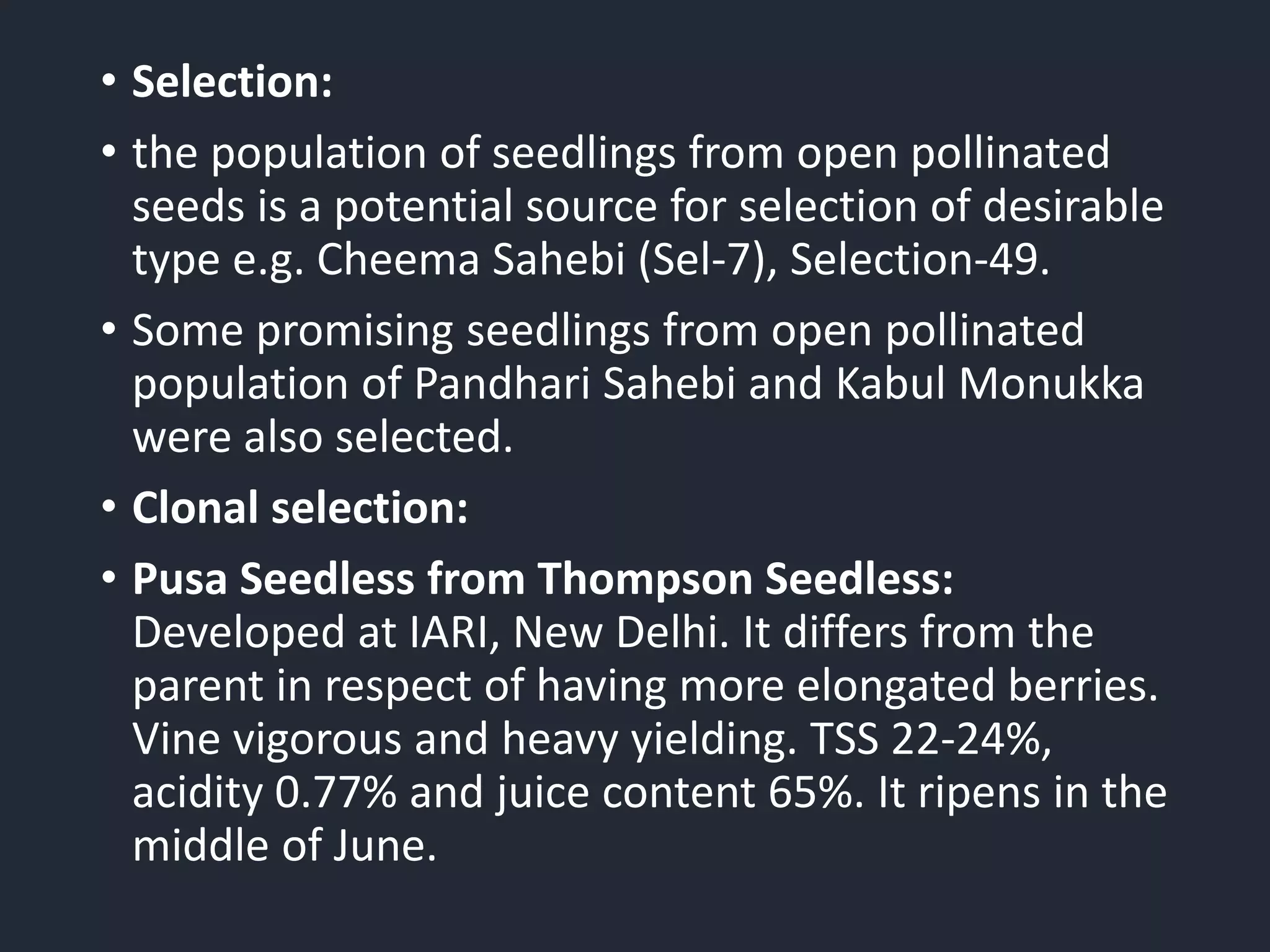 Breeding in grapes | PPTX