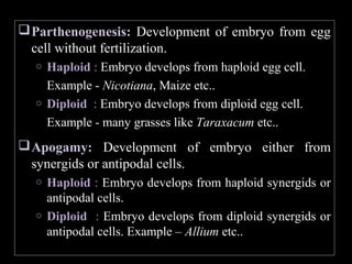 Breeding method for clonal propagation crops, apomixis and clonal ...