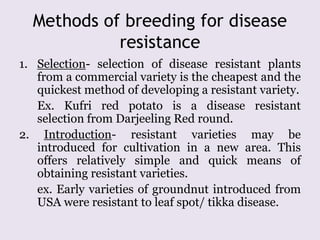 BREEDING METHODS FOR DISEASE RESISTANCE.pptx