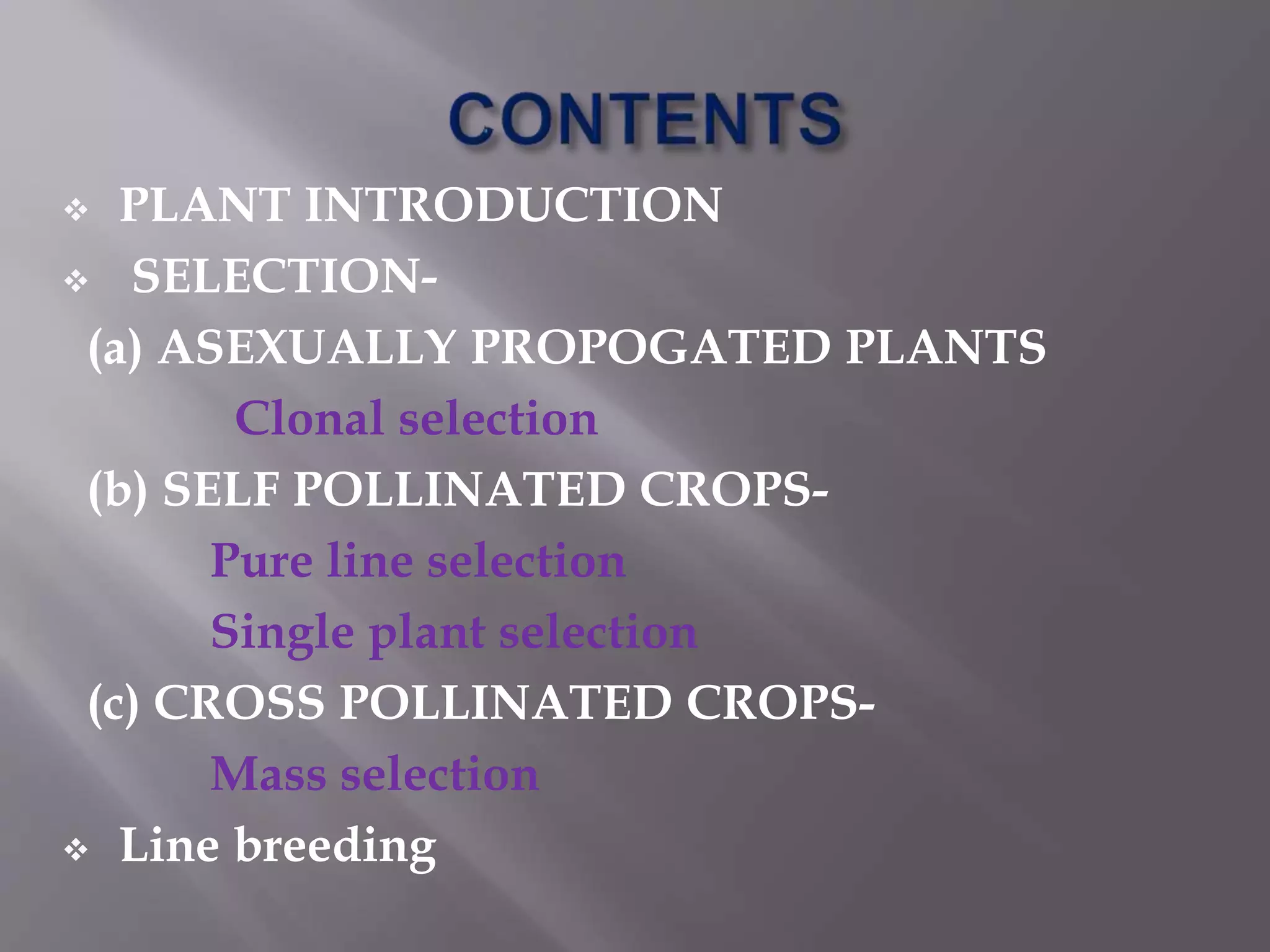 Breeding methods for vegetables | PPTX