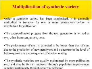 Breeding methods in cross pollinated crops | PPT