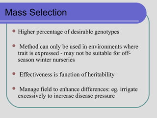 Breeding methods in cross pollinated crops | PPT