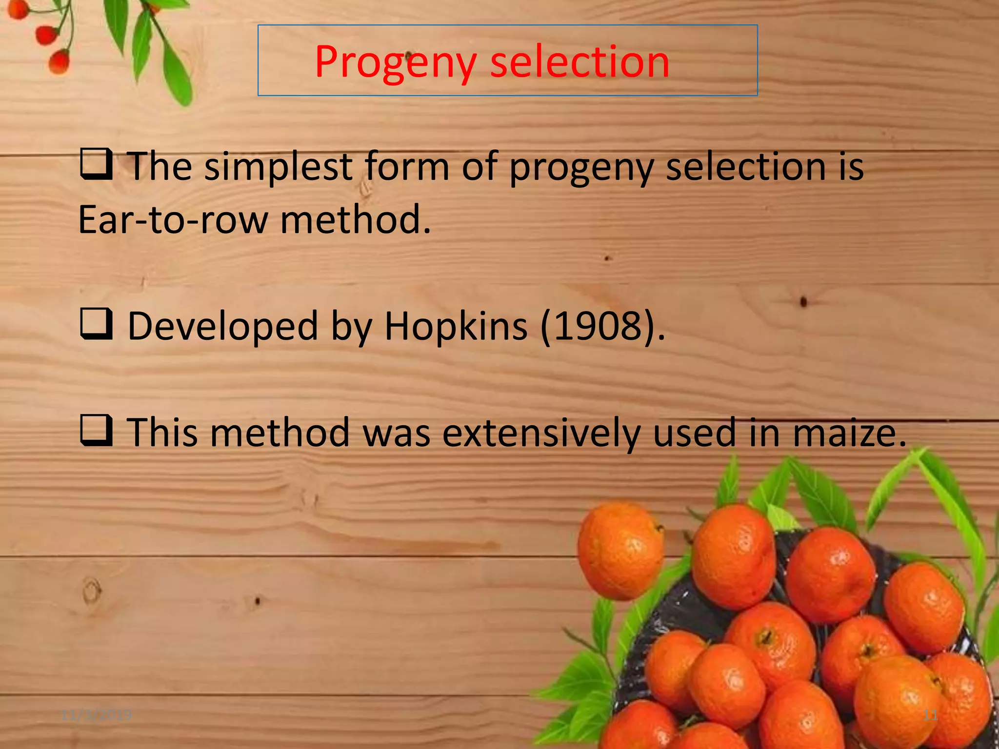 Breeding methods in cross pollinated crops | PPTX