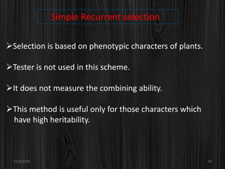 Breeding methods in cross pollinated crops | PPTX