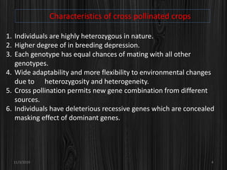 Breeding methods in cross pollinated crops | PPTX
