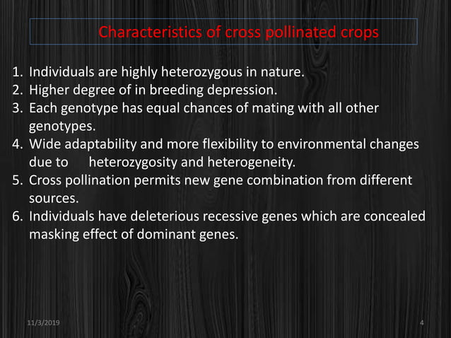 Breeding methods in cross pollinated crops | PPTX | Gardening | Home ...