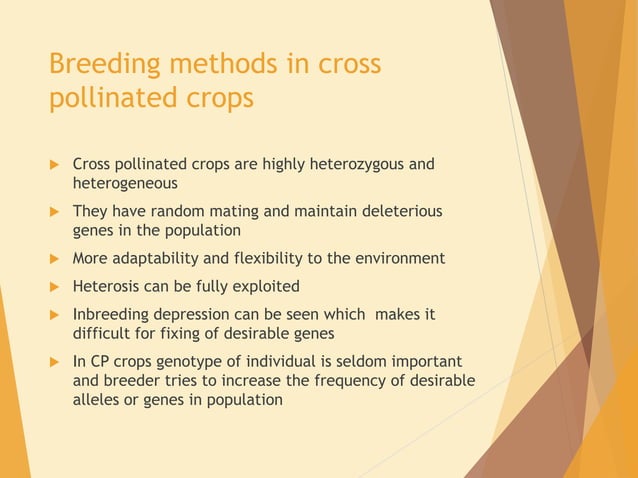 Breeding methods in cross pollinated crops | PPTX