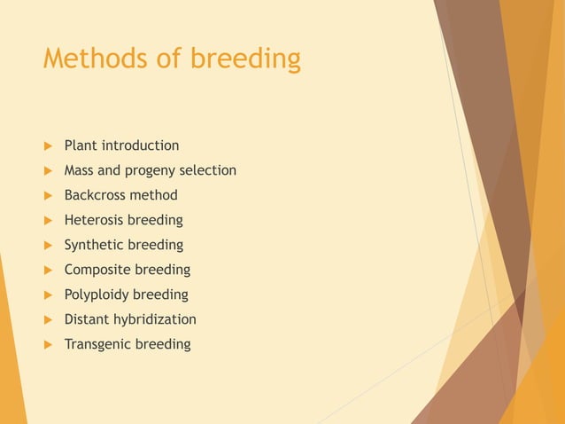 Breeding methods in cross pollinated crops | PPTX