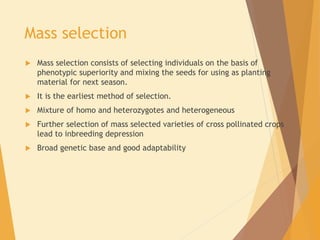 Breeding methods in cross pollinated crops | PPTX