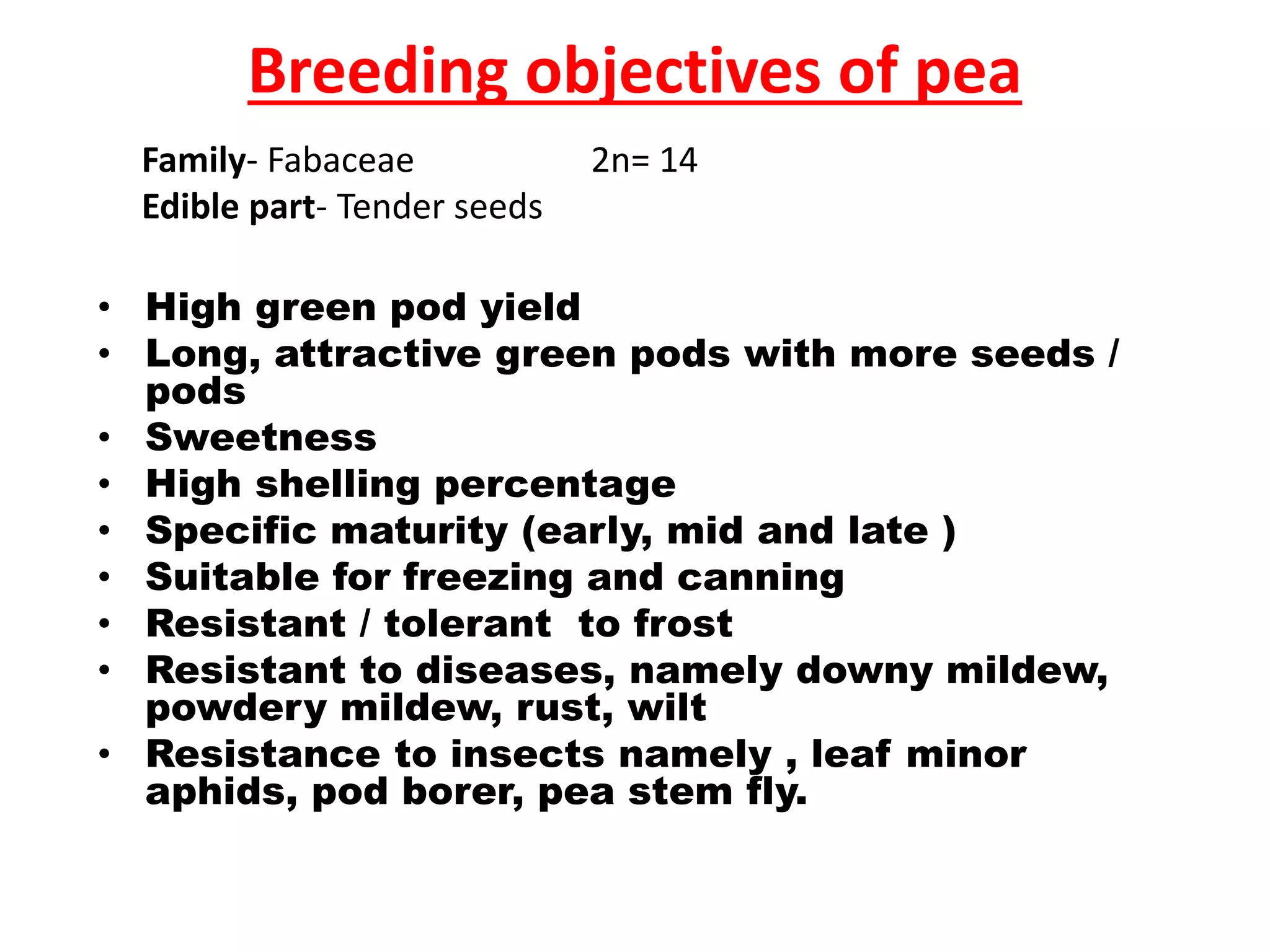 Breeding objectives in vegetables | PPTX