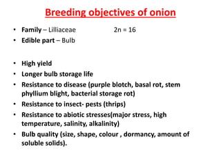 Breeding objectives in vegetables | PPTX