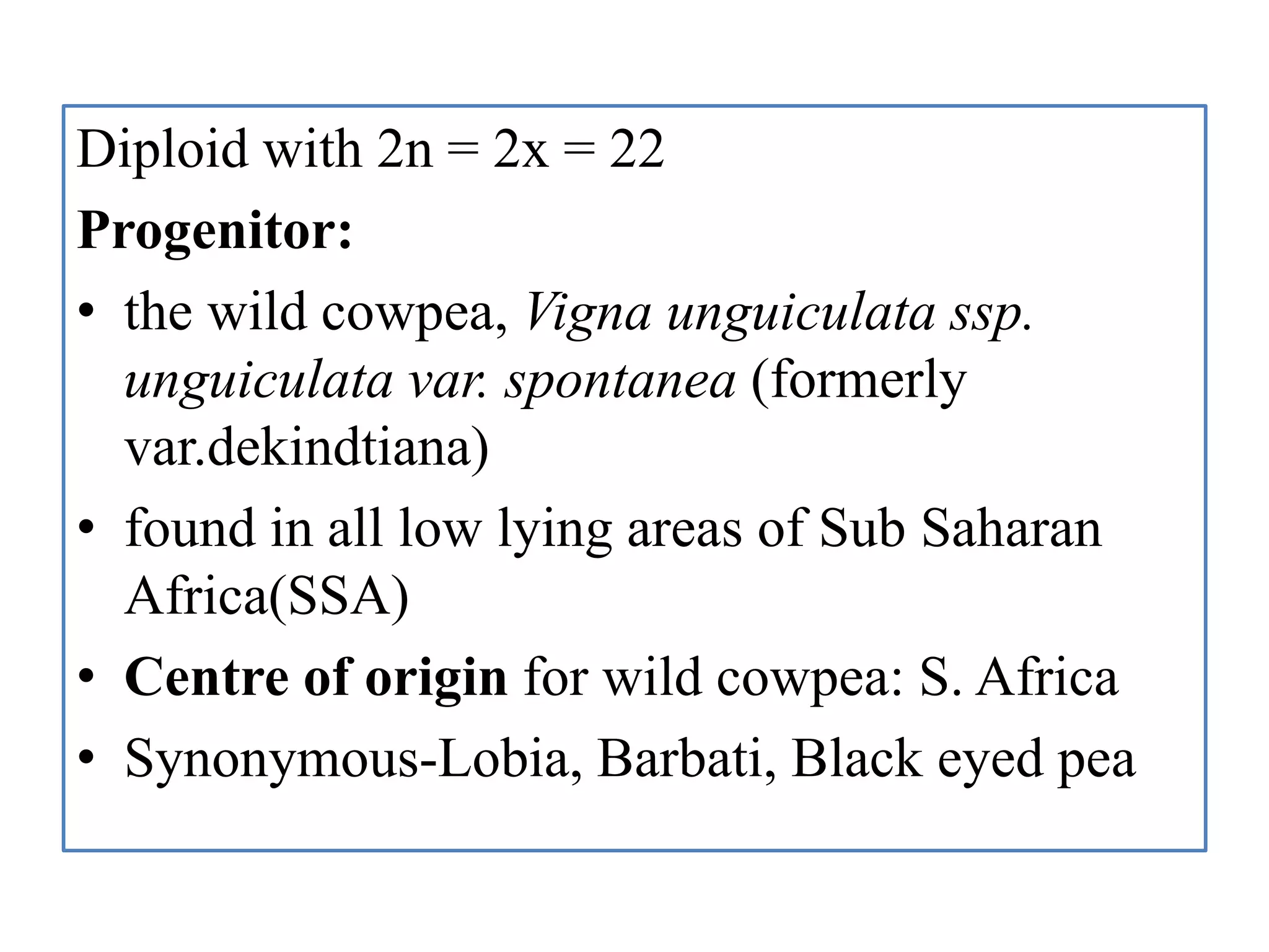 Breeding of cowpea | PPTX