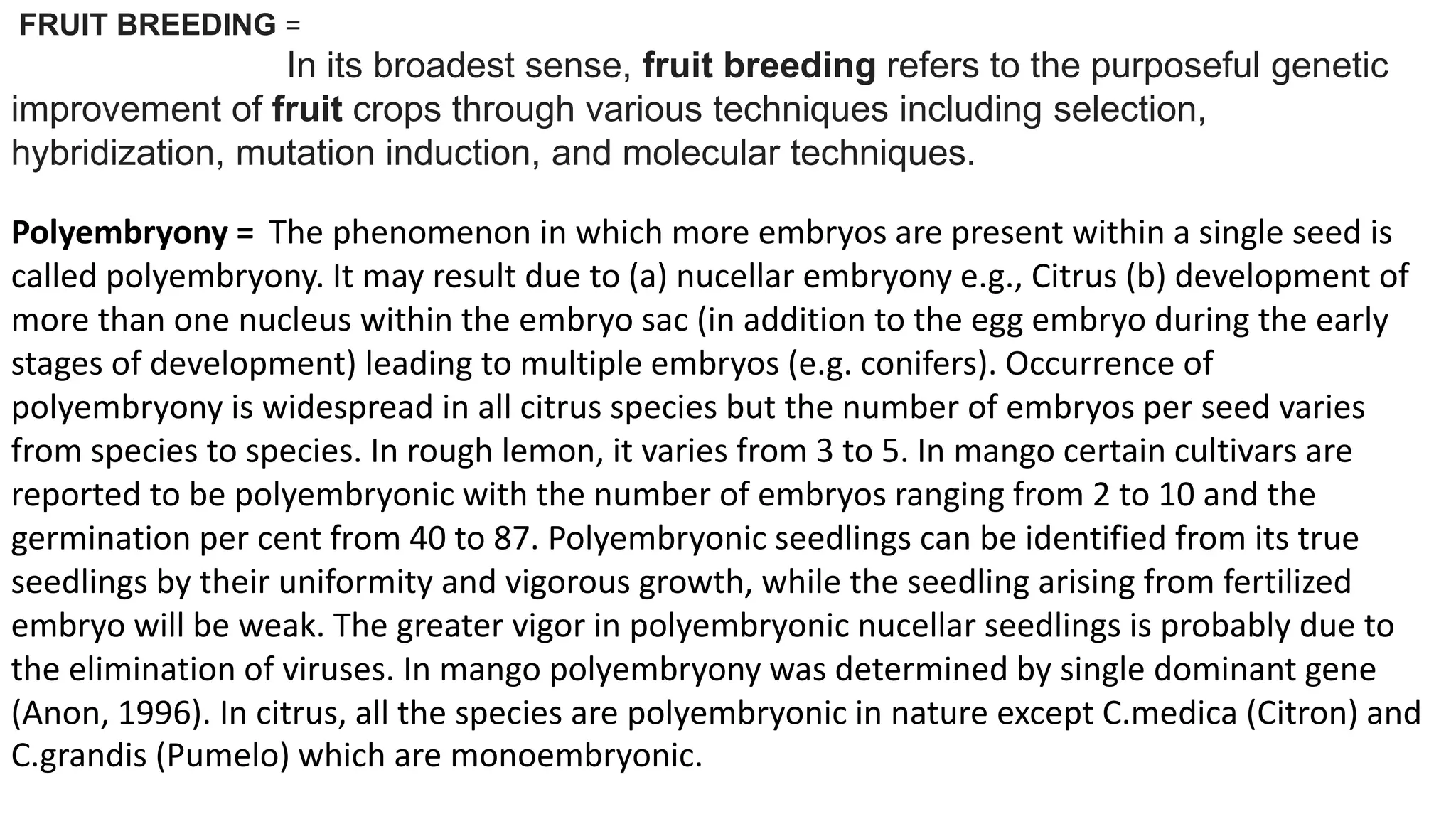Breeding of fruits and plantation crops | PPTX